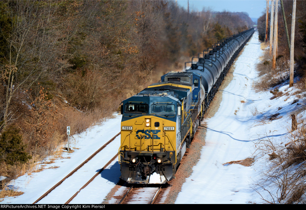 CSX 7651 K665 Ethanol Empties Re-Route
